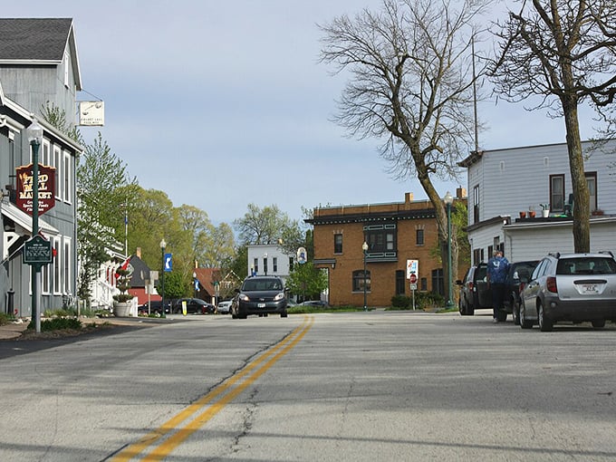 Elkhart Lake's quiet main street offers a peaceful alternative to busier resort towns while maintaining all the charm you'd expect.
