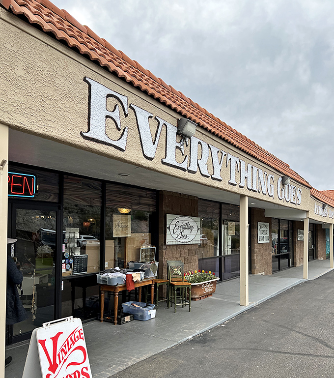 Everything Goes lives up to its name with a storefront that practically bursts with vintage possibilities.