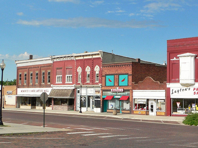 Fairbury's downtown strip - where every building has a story and parking meters are still a bargain.