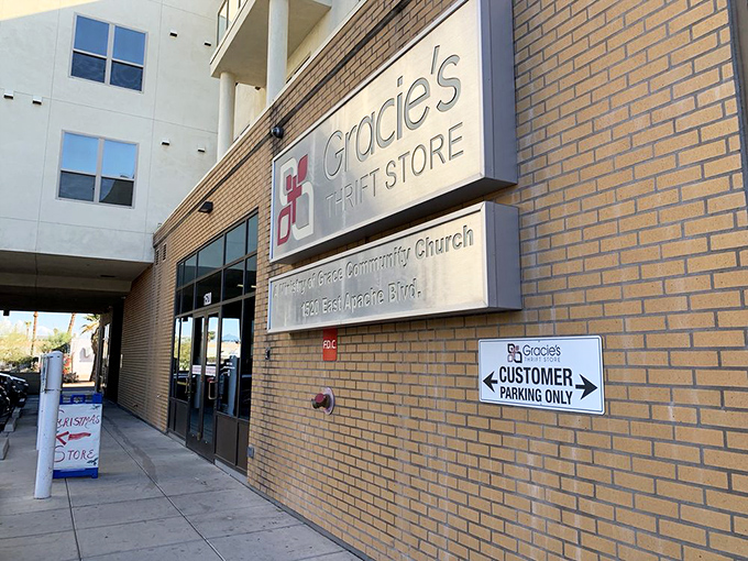 Gracie's modern brick storefront hides a boutique thrifting experience with heart and soul.