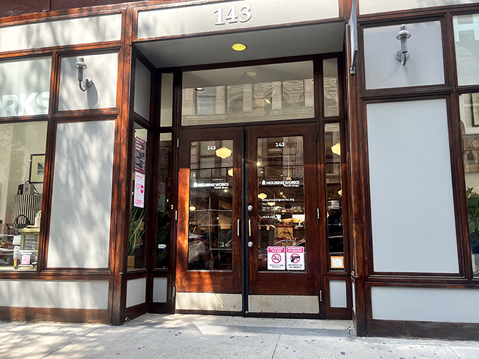 Housing Works' sophisticated Chelsea entrance reflects the store's mission of combining great shopping with meaningful social impact.