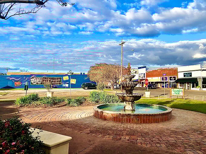 Jennings' town square fountain isn't trying to be Trevi, but it offers something better: serenity you can actually afford.