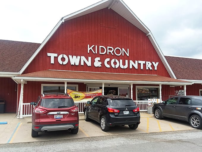 The big red barn design makes Kidron Town & Country impossible to miss and even more impossible to resist visiting.