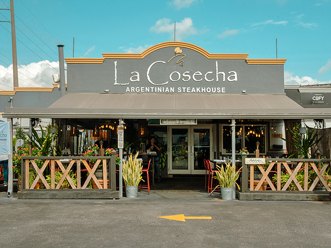 La Cosecha's inviting patio practically whispers "come taste Argentina" &ndash; a South American steak vacation without leaving Miami.