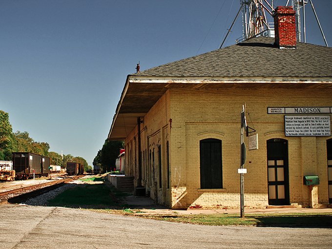 Madison's historic train depot &ndash; where you can almost hear the whistle blow and feel the rumble of locomotives past.