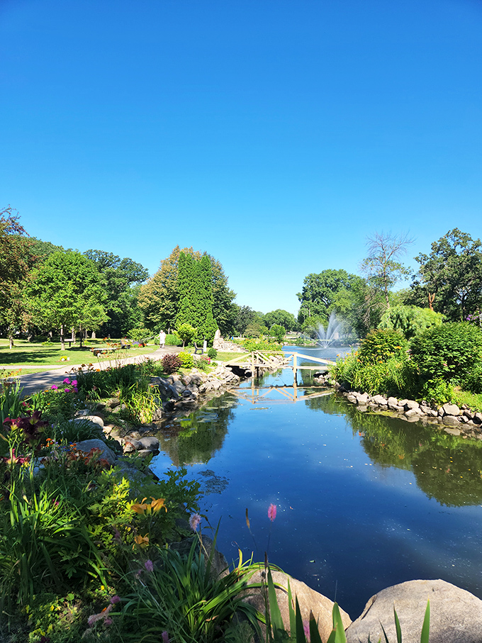 Mason City's park offers serene water features and prices that won't make your blood pressure rise.