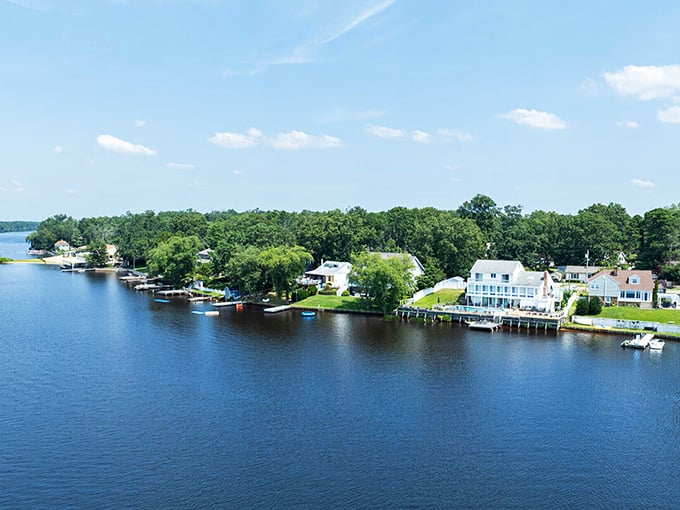 Mays Landing's waterfront homes enjoy front-row seats to nature's daily show of rippling waters and passing boats.