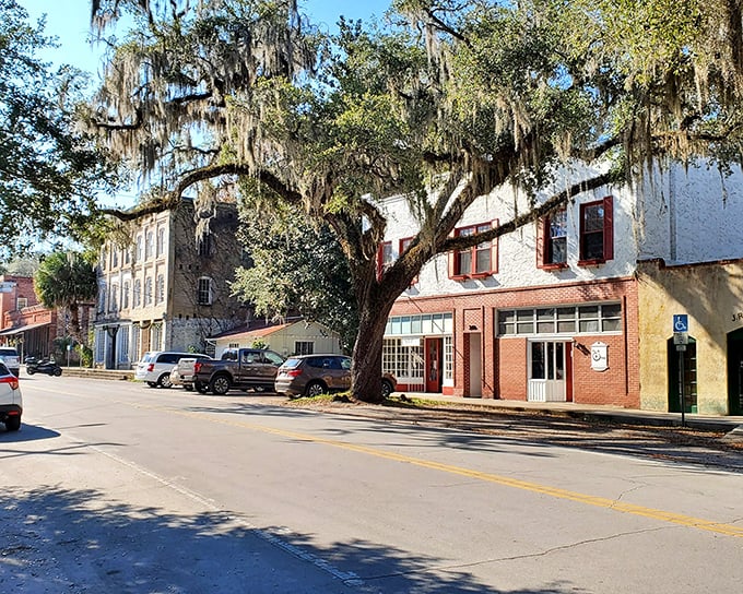 Spanish moss and historic storefronts create the perfect backdrop for pretending you've time-traveled to Old Florida.