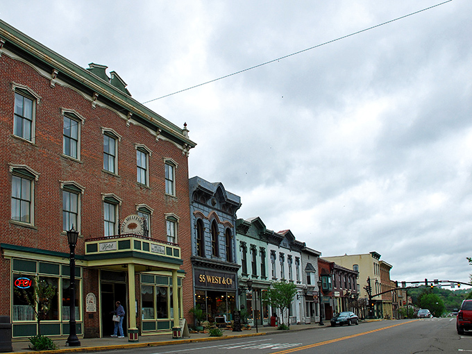 Millersburg's main street offers a visual reminder that "trendy" is temporary but charm is forever. These storefronts have witnessed countless seasons of small-town life.