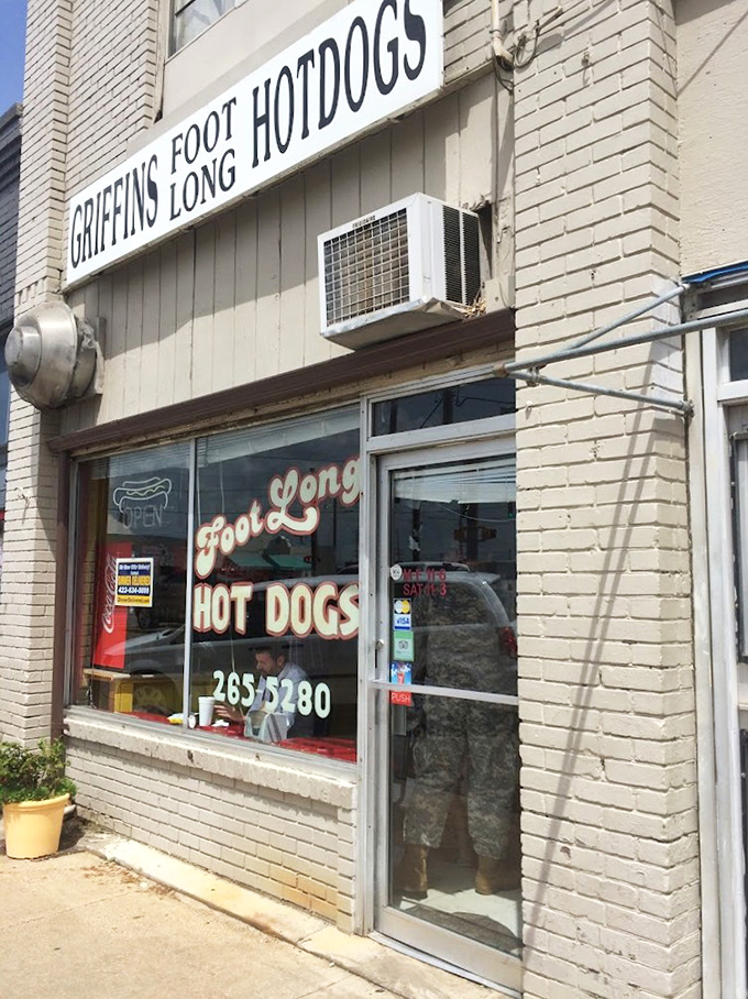 This simple white building has been serving legendary footlong hot dogs that make Chattanooga residents smile for generations.