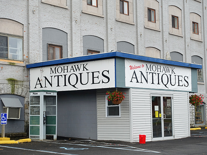 That modest entrance belies the massive brick building behind it. Like finding a secret passage to an antique kingdom!