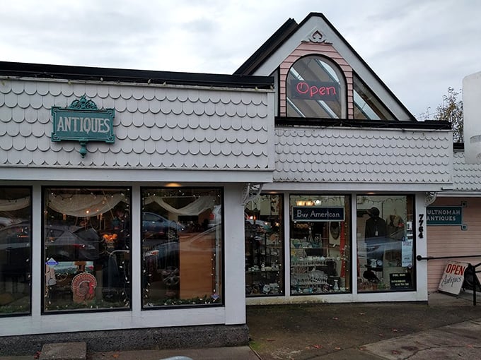 This pink Victorian charmer looks like it stepped straight from a vintage postcard collection.