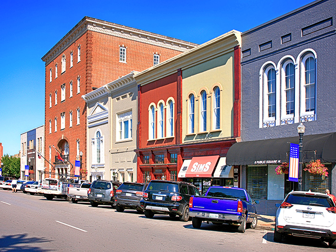 Murfreesboro's colorful buildings create a downtown that's as vibrant as the community spirit within.