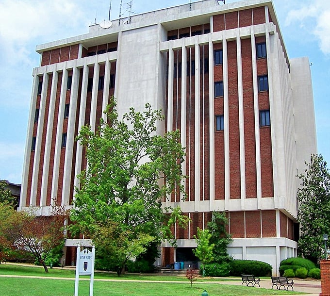 Murray State University's stately building stands as a beacon of learning in this western Kentucky town.