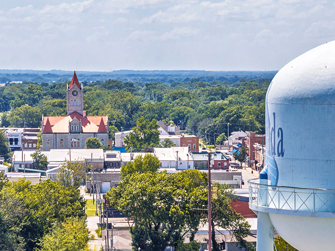 Nevada's courthouse square anchors a town where your retirement dollars stretch like taffy at a county fair.