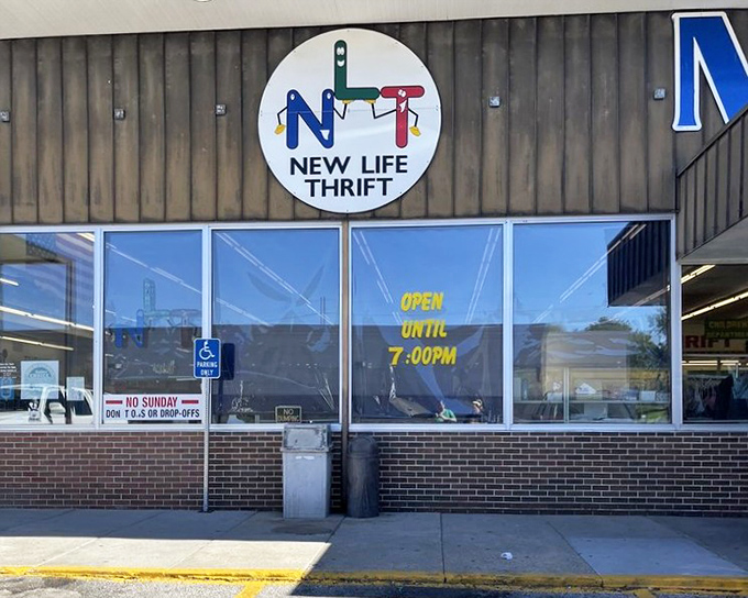 Professional storefront promises serious thrift game - New Life delivers on both quality and community values.
