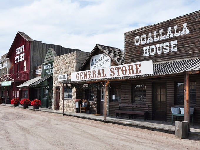 Old West atmosphere comes alive where wooden storefronts recreate the romance of frontier days gone by.