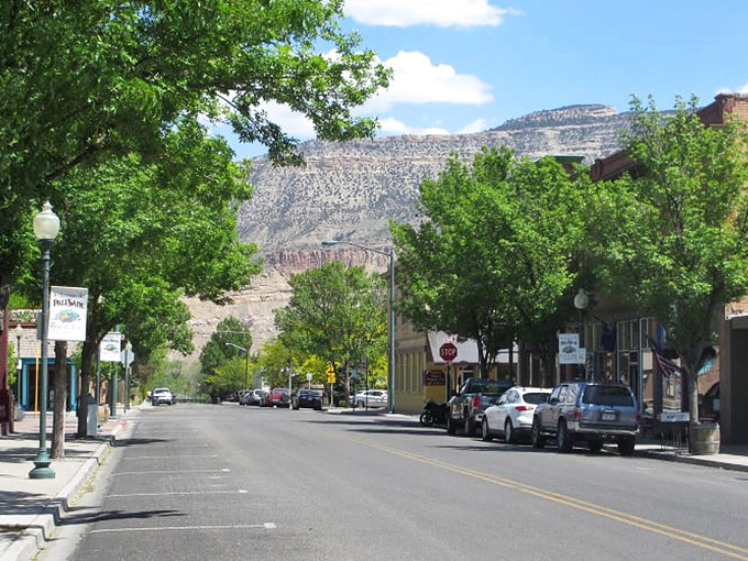 Palisade's tree-lined streets offer small-town charm in Colorado's unexpected wine country, where peaches grow sweet.