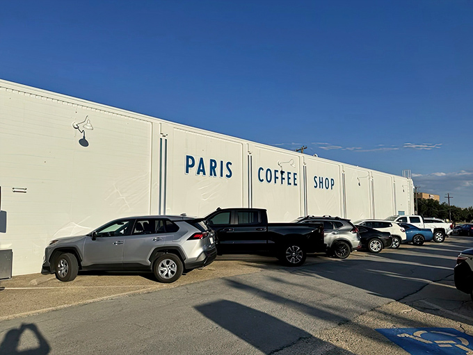 Paris Coffee Shop's crisp white exterior with blue accents feels like Texas' answer to a French bistro &ndash; minus the attitude, plus the pie.