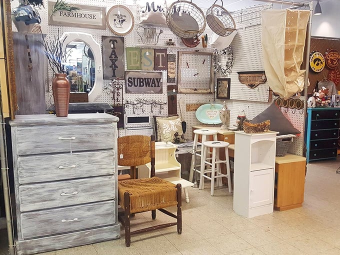 Table after table of possibilities! Peters Park Flea Market creates the perfect maze for treasure hunters with a keen eye.