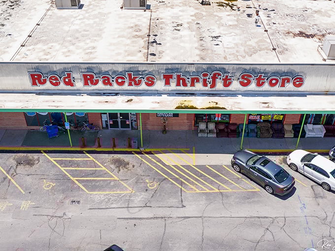 From this aerial view, you can almost see the treasure hunters circling like hawks.