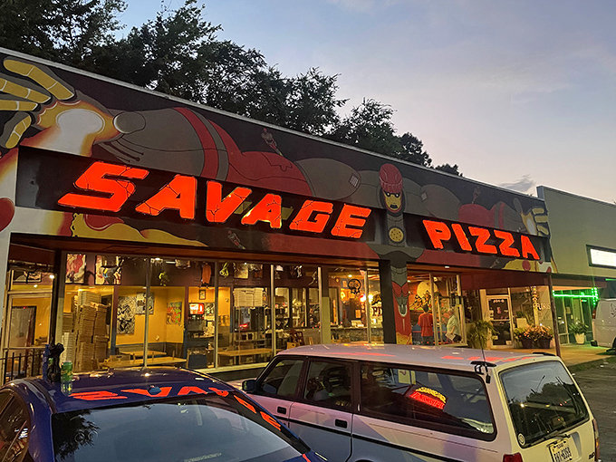 Bold colors and bigger flavors - Savage Pizza brings artistic flair to Little Five Points.