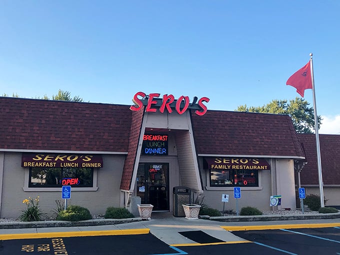 Those American flags aren't just fluttering&mdash;they're applauding the classic diner fare that's kept this place bustling for years.