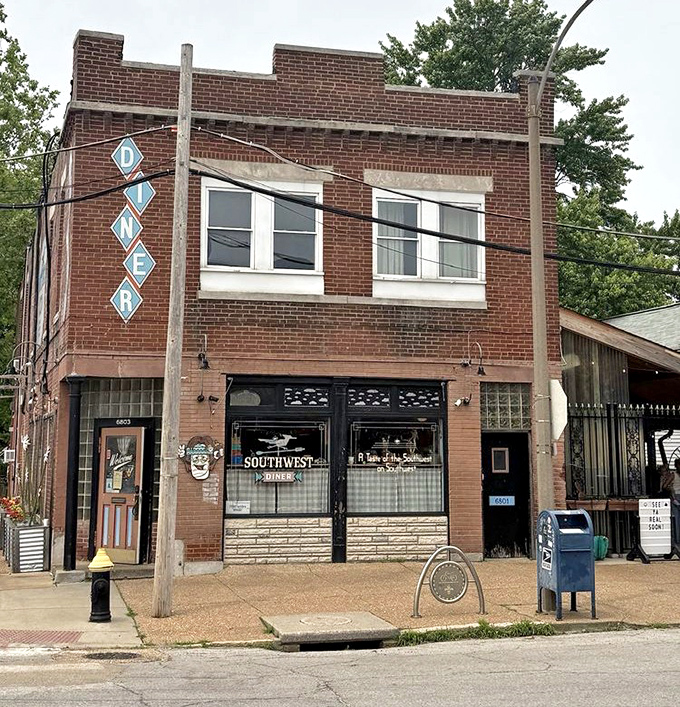 Southwest Diner's vertical sign announces its presence like an old friend waving you over to share a secret recipe.