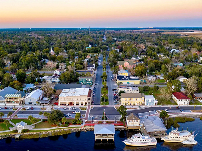 St. Marys spreads out like a watercolor painting, where boats bob peacefully in Georgia's coastal embrace.