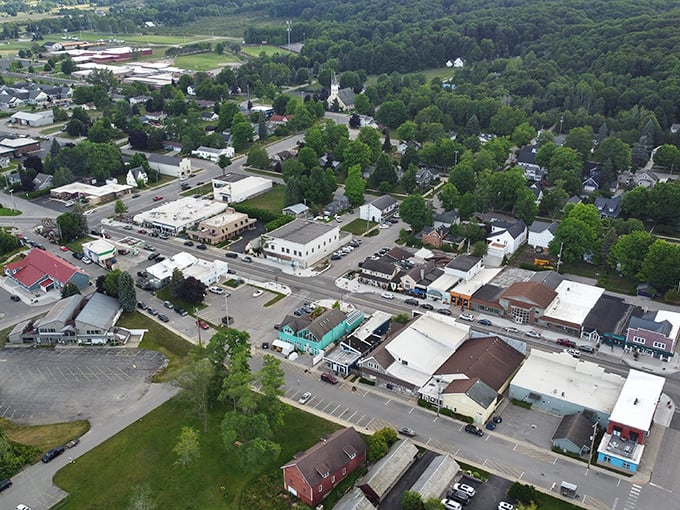 Suttons Bay's small downtown packs in local shops, galleries, and that relaxed wine country vibe perfectly.