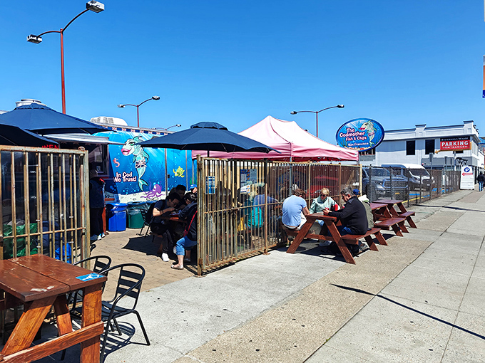 The Codmother's vibrant blue food truck is like finding a cartoon come to life. "In Cod We Trust" isn't just clever wordplay&mdash;it's a solemn promise.