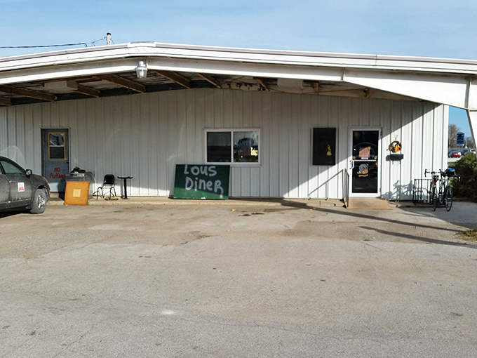 Metal siding and honest signage - this is where working folks come for fuel that actually fuels their day.