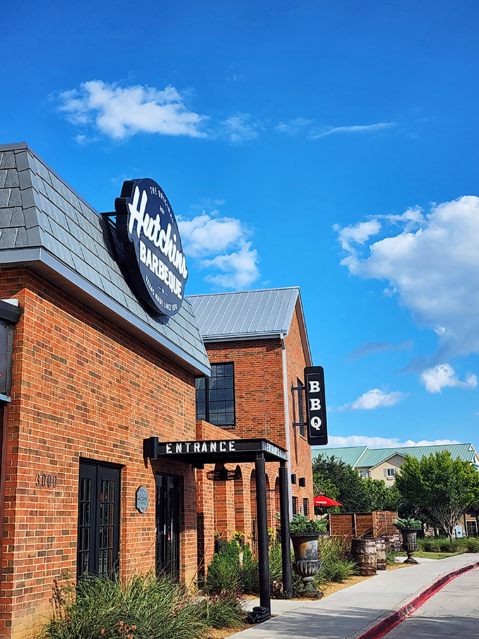 Hutchins' impressive brick building looks like it was built to last&mdash;just like their BBQ reputation. Classic Texas architecture for classic Texas flavors.