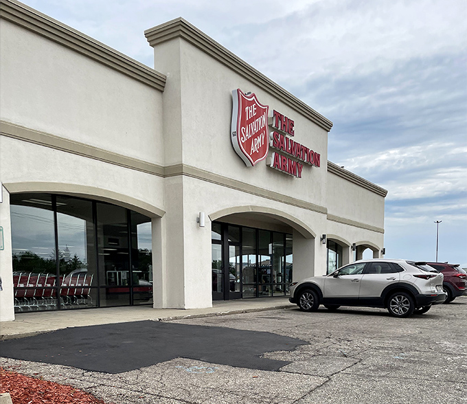 The Salvation Army's iconic shield welcomes you to a treasure trove where shopping and doing good happen simultaneously&mdash;talk about multitasking!