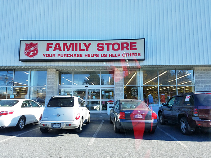 The Salvation Army's large facility means plenty of space for furniture, clothes, and household treasures galore.