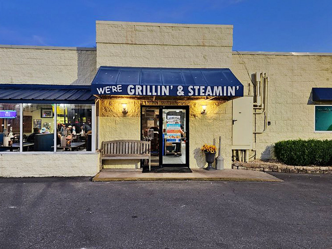 That simple storefront design focuses on what matters most - getting fresh seafood from boat to plate.