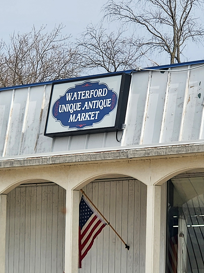 Nothing says "small-town America" quite like a white building, an American flag, and treasures from our collective past.
