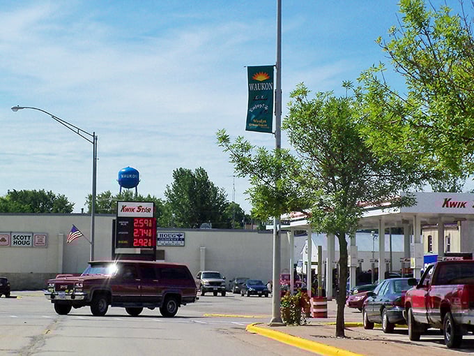 Waukon's main street offers a glimpse into small-town living at its finest. Clean sidewalks, American flags, and not a chain store in sight.