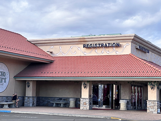 Western charm meets modern comfort in this inviting entrance where cowboy dreams and gourmet reality collide.