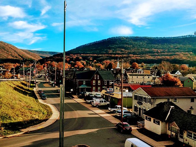 The blooming trees frame this Williamsport church beautifully&mdash;nature's way of highlighting the city's architectural treasures for free.