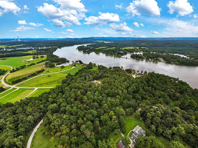 Wilsonville's sprawling waterscape: where forest meets field meets lake in a landscape so picturesque it belongs on Alabama's tourism brochures.