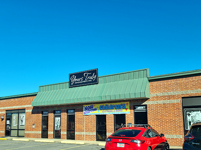 Yours Truly's upscale storefront promises consignment shopping that feels more boutique than bargain basement.