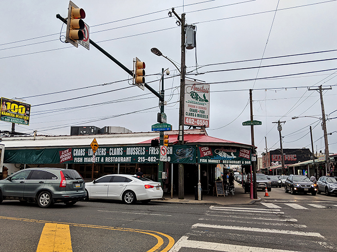 Anastasi Seafood: Where busy Philadelphia streets meet fresh-off-the-boat flavors. The corner location has witnessed generations of seafood lovers.