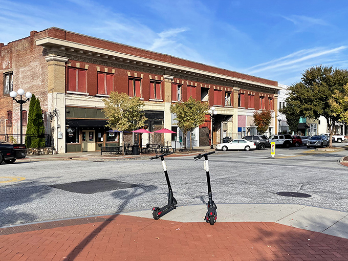 Tree-lined streets and welcoming storefronts create the perfect blend of history and modern convenience.