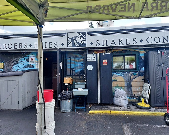 Vintage gas pumps transformed into menu boards? Beefy's knows that filling your tank requires serious burger fuel!