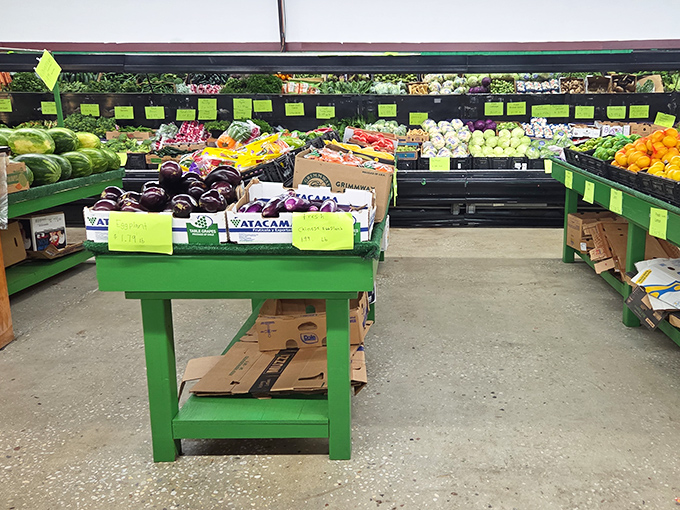 Fresh produce paradise where every colorful display whispers promises of farm-to-table goodness and hometown pride.