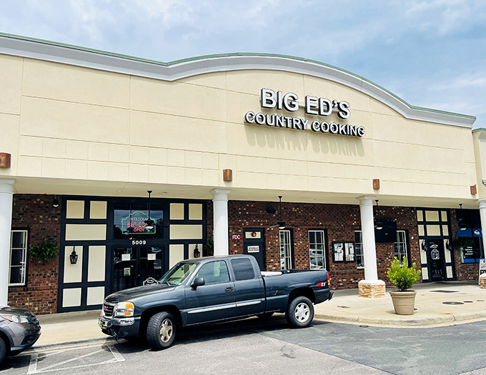 That truck making a delivery to Big Ed's? Probably bringing reinforcements for their famous country-sized portions!