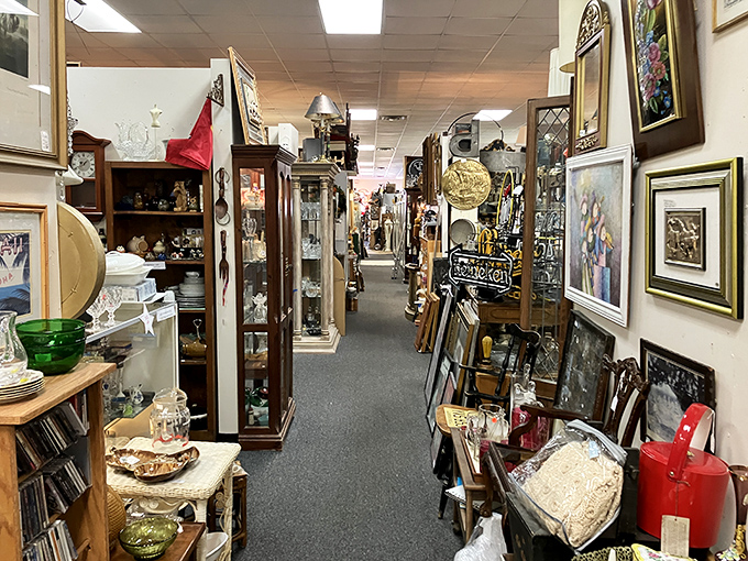 Inside, every carefully arranged display whispers stories of craftsmanship from more gracious eras past.