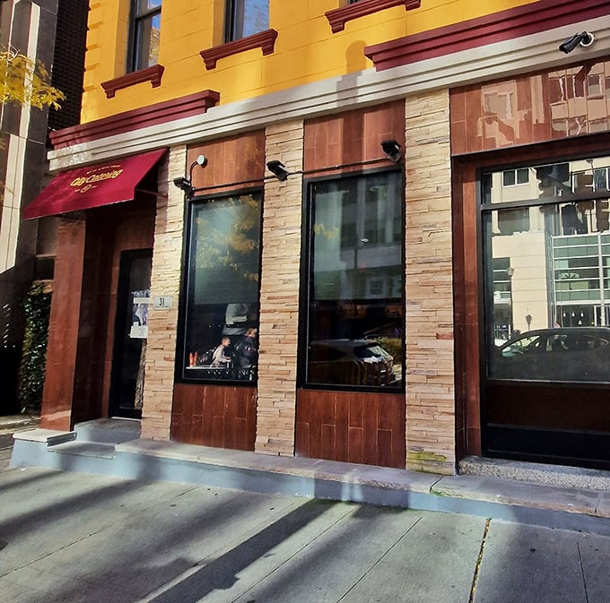 Street-level charm meets neighborhood warmth in this intimate setting where every customer becomes a regular friend.