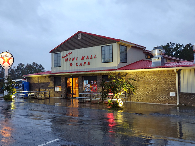 The parking lot at County Line becomes an extension of the market when vendors spill outside on sunny days.